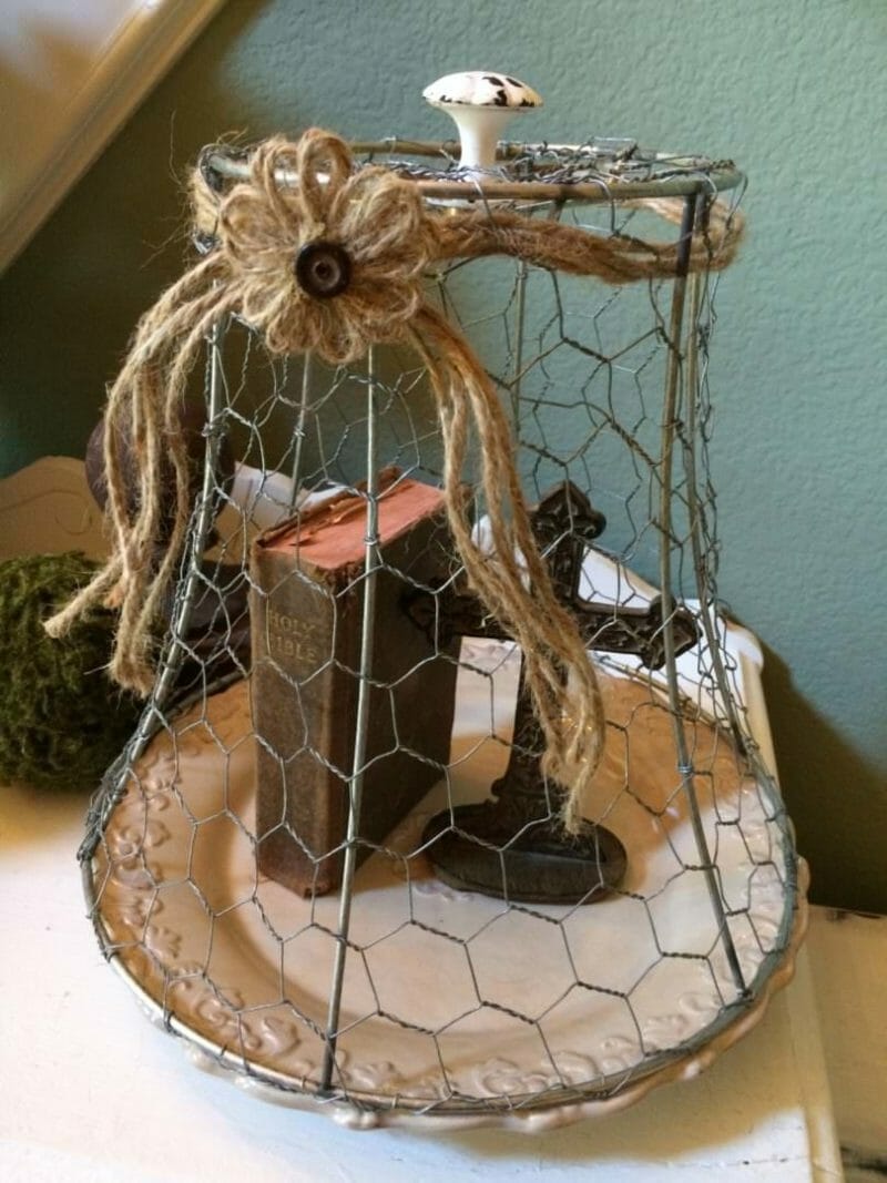 Super cute DIY chicken wire cloche! - County Road 407